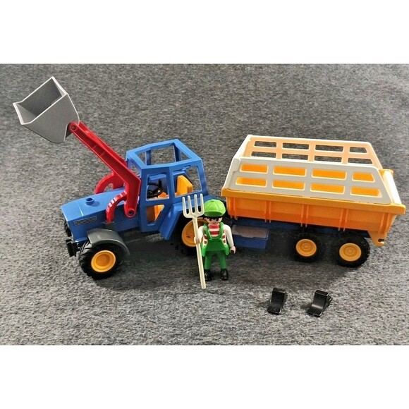 Playmobil | Toys | Playmobil 373 Tractor With Hay Wagon Almost Complete ...